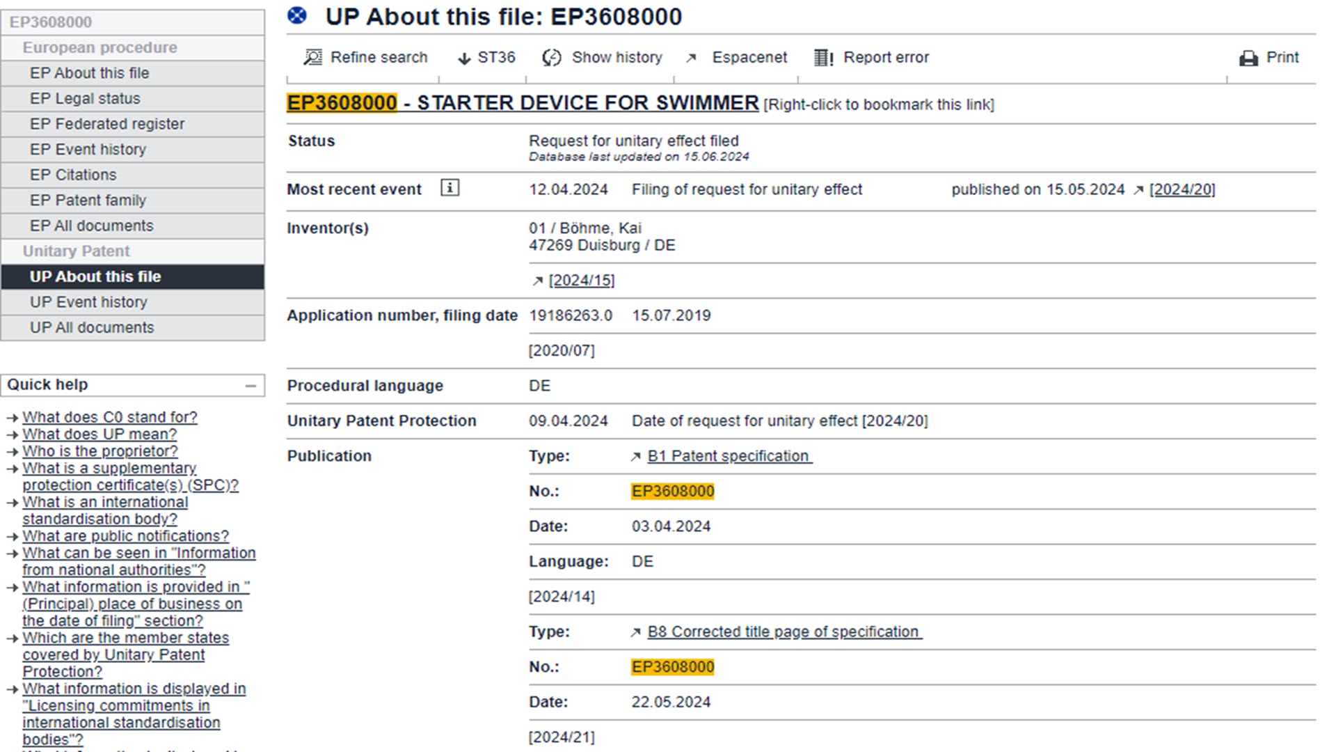 EP post-grant publications and UP procedures | epo.org